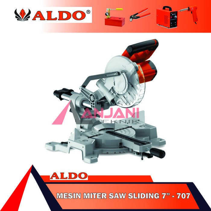 Jual ALDO 707 MESIN POTONG ALUMINIUM 7INCH / MITER MITRE SAW SLIDING 7 INCH | Shopee Indonesia