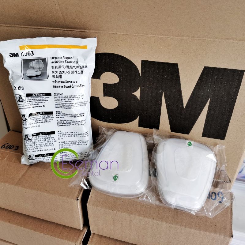 Jual 3M 6003 Organic Vapor Acid Gas Cartridge Filter utk Respirator ...