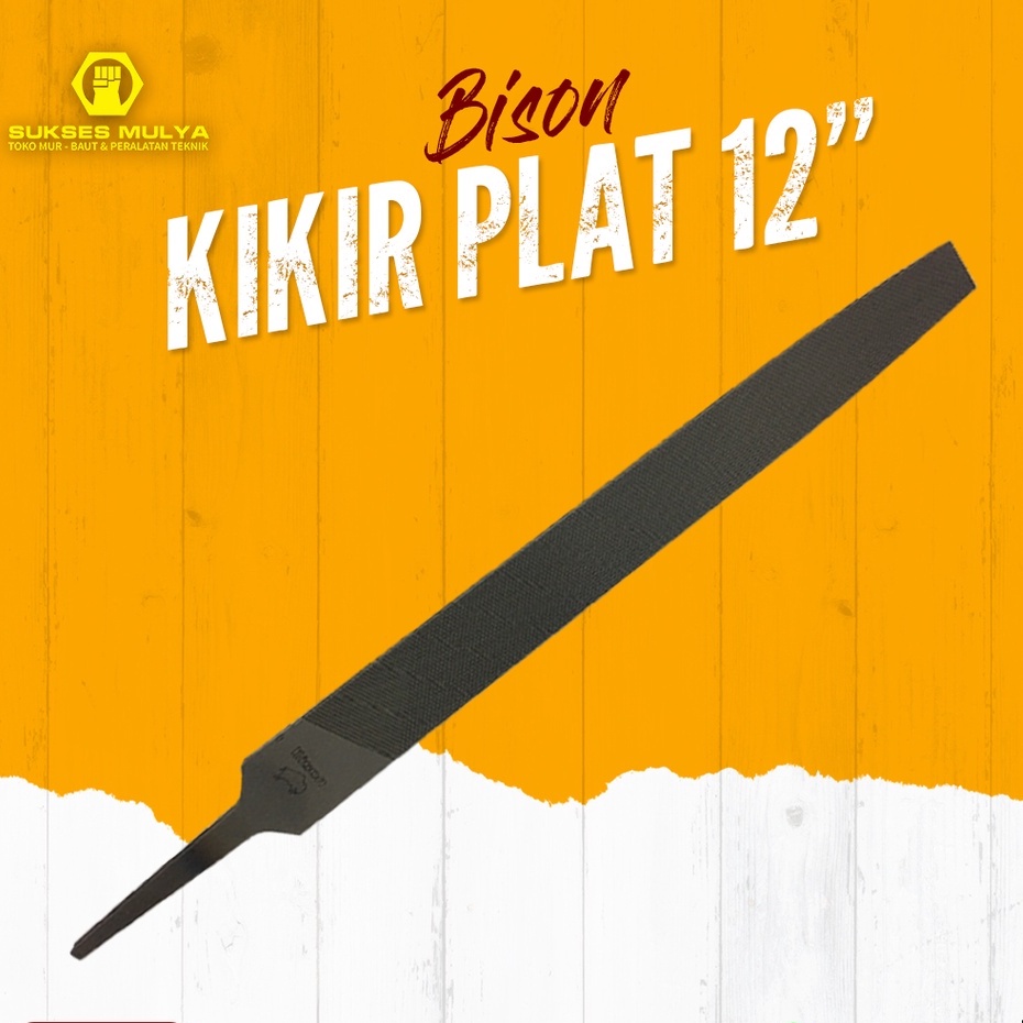 Jual BISON Kikir Plat 12" Kikir Besi Gepeng 300mm | Shopee Indonesia