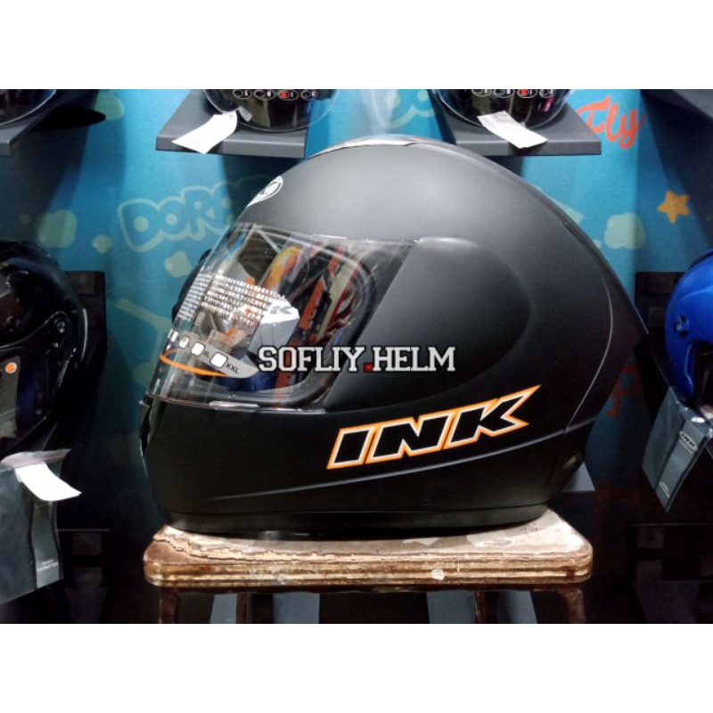 Jual HELM INK CLMAX SOLID BLACK DOFF INK HELM CL MAX POLOS SINGEL HITAM ...