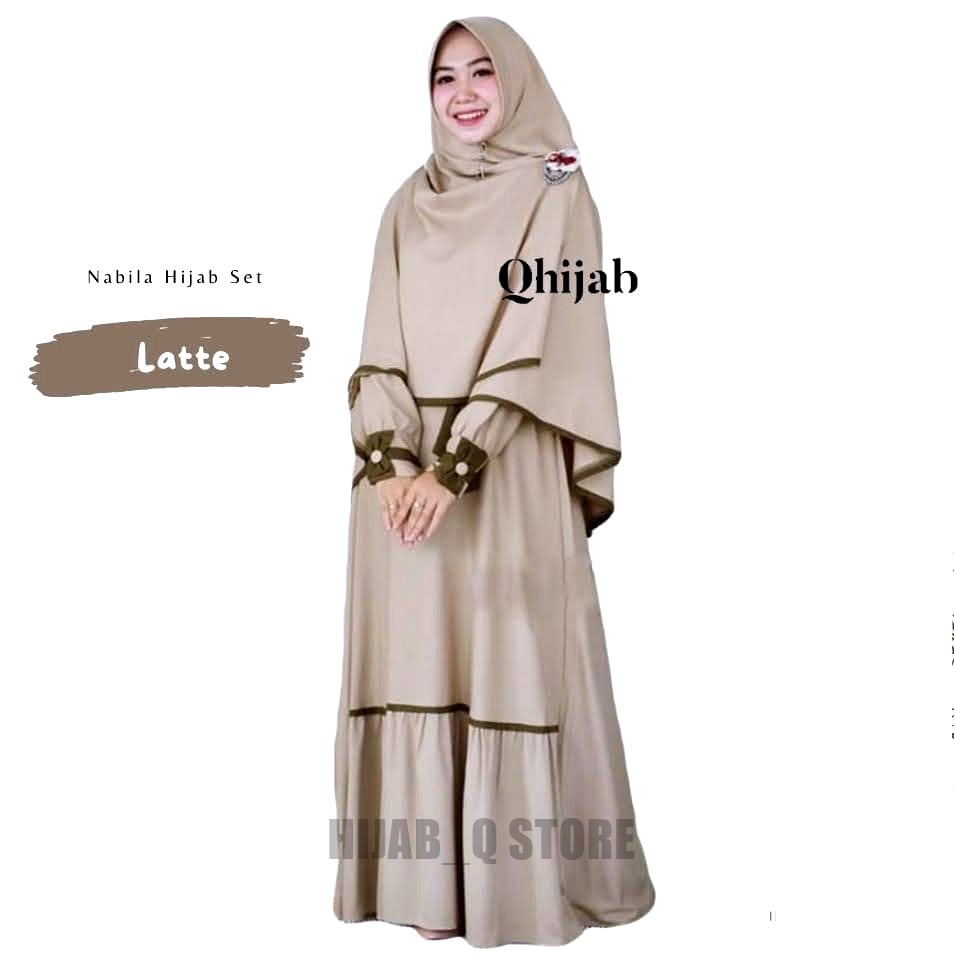 Jual Baju Muslim Gamis Syari Terbaru KEKINIAN NABILA NADHIRA Hijab Set ...
