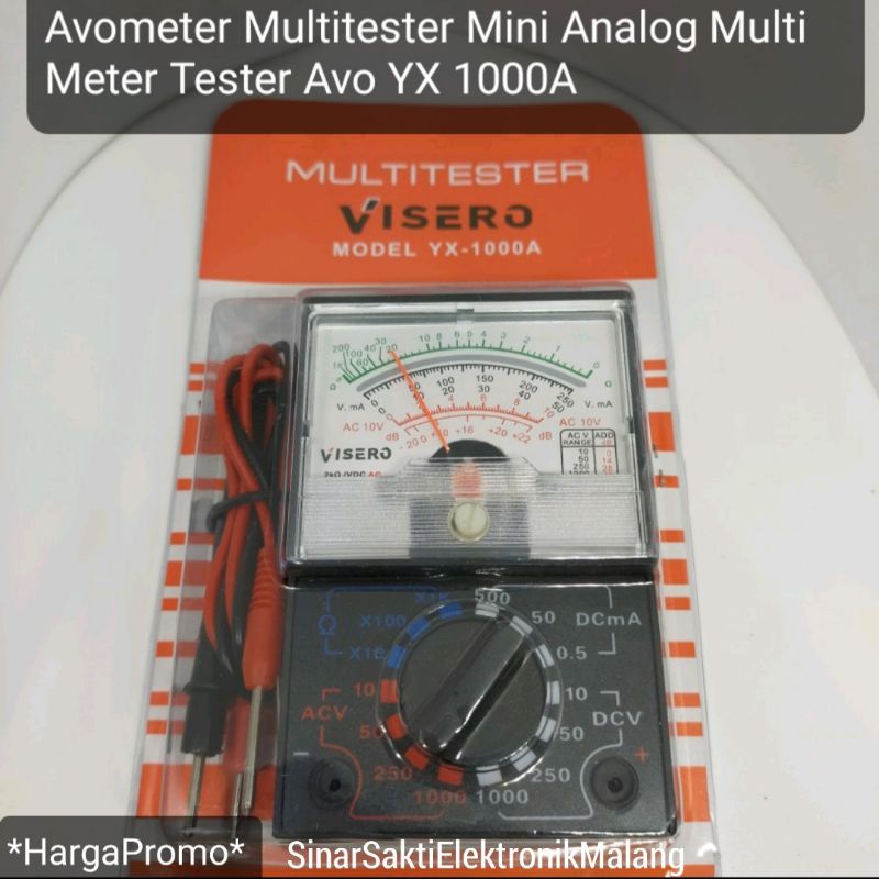 Jual Avometer Multitester Mini Analog Multi Meter Tester Avo YX 1000A ...