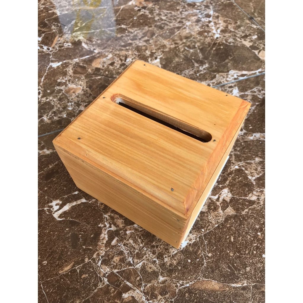 Jual Kotak Tisu Kayu Pinus Tempat Tisu Kayu Kecil tissue Box Tisu Meja ...