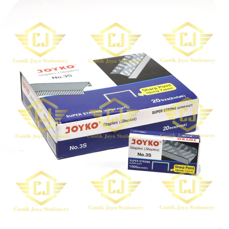 Jual 20 BXS Staples Isi Stapler Refill Stapler Joyko No. 3S | Shopee ...