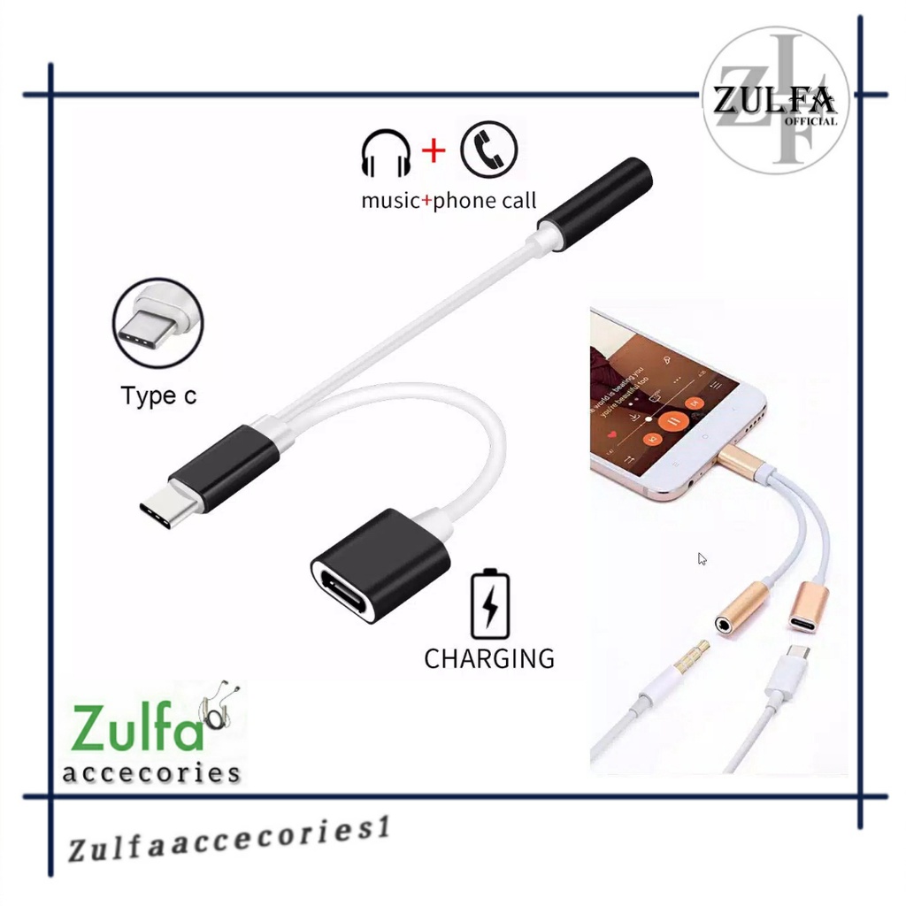Jual kabel Audio Type C to Konektor dan Tipe C New Port | Shopee Indonesia