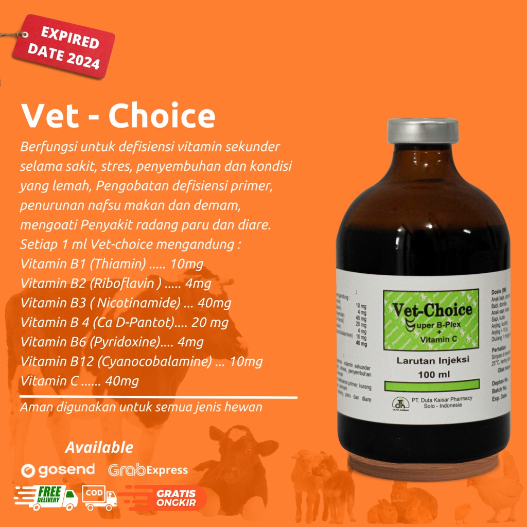 Jual Vet Choice Duta Kaisar 100 ml - Vitamin b kompleks dan C | Shopee ...