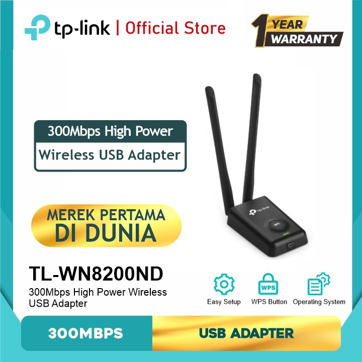 Jual Original TP-LINK TL-WN8200ND 300Mbps High Power Wireless USB ...