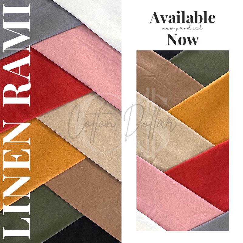 Jual Kain Linen Rami Murah berkualitas Katun Rami per Setengah Meter ...
