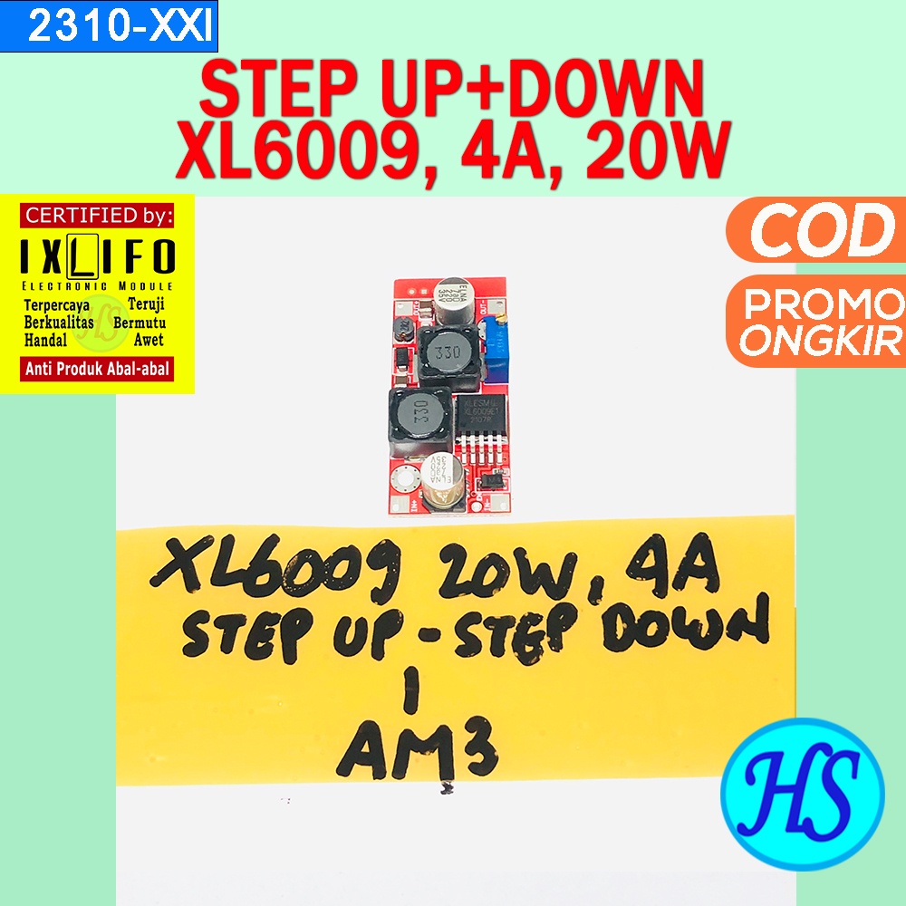 Jual Auto Buck Boost XL6009 DC Step Up Down Converter 1.25V~35V Red Board | Shopee Indonesia