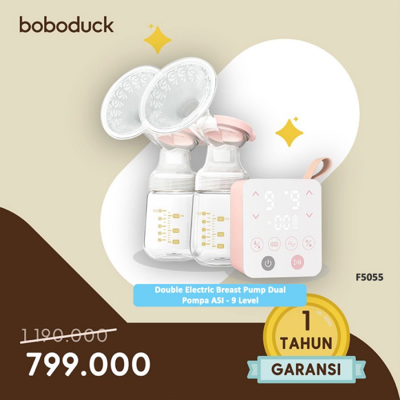 Jual Boboduck Double Electric Breast Pump Dual Pompa ASI - 9 Level | Shopee Indonesia