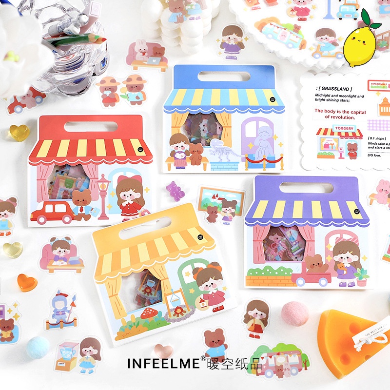 Jual Stiker Lucu Our Sunday Activities Flake Stickers Set | Shopee ...