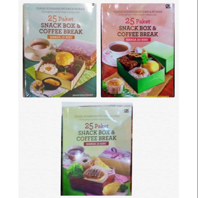 Jual 25 Paket Snack Box & Coffee Break (3 Buku) | Shopee Indonesia
