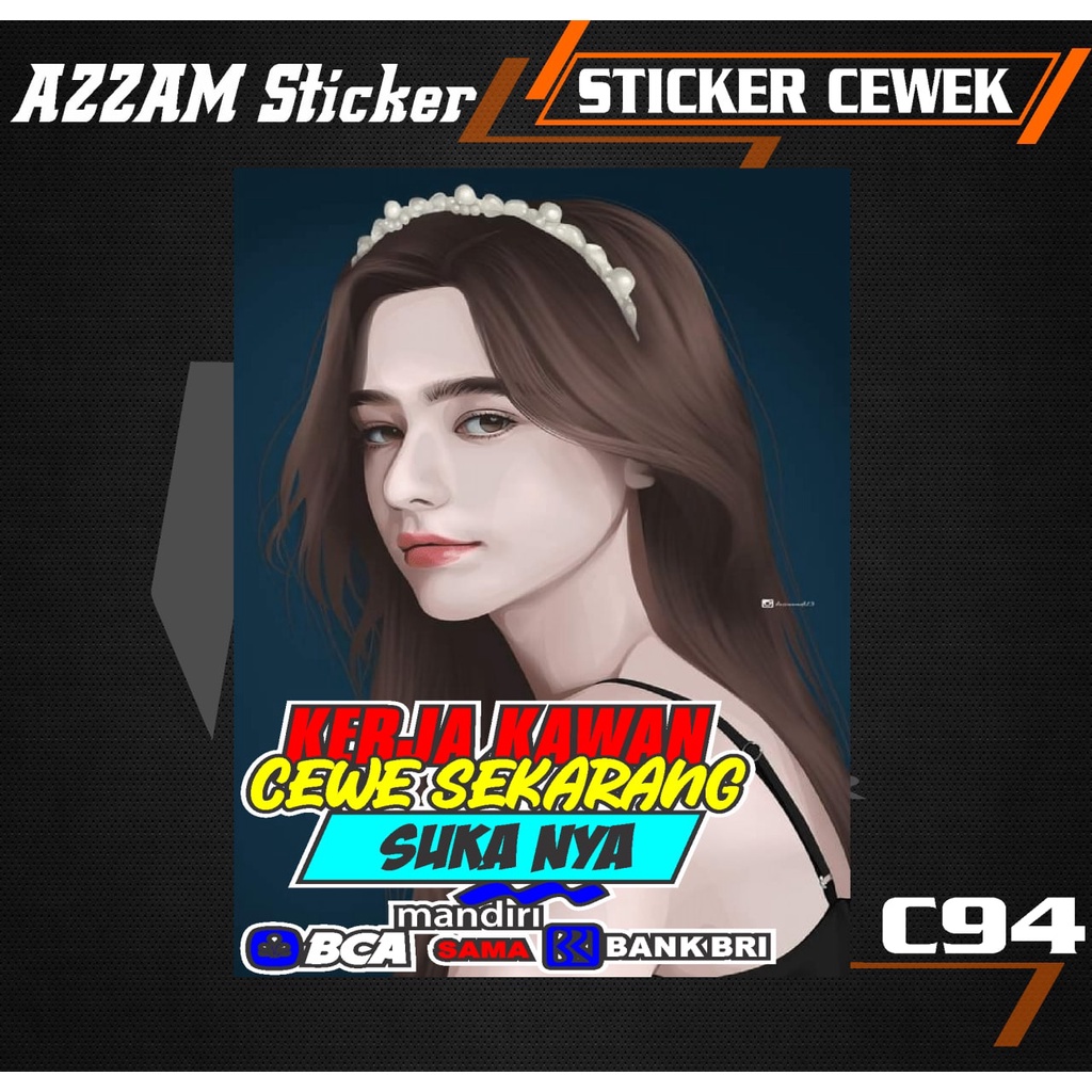 Jual (COD)Stiker KATA KATA KERJA KAWAN decal cewek vektor mobil TRUCK ...