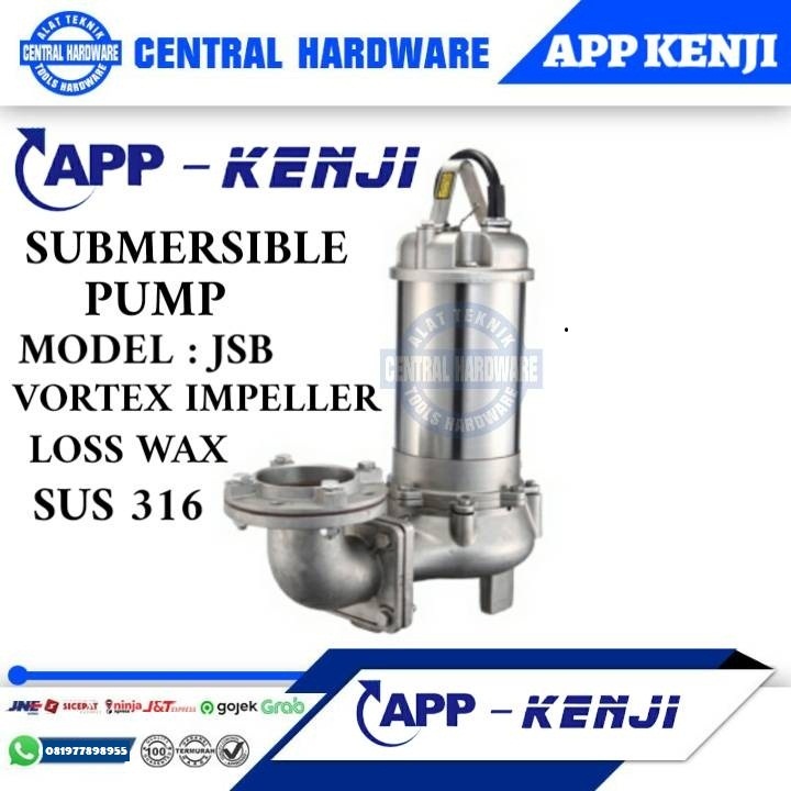 Jual KENJI APP JSB 05A-1 SERIES 220V SUBMERSIBLE VORTEX SEWAGE PUMP ...