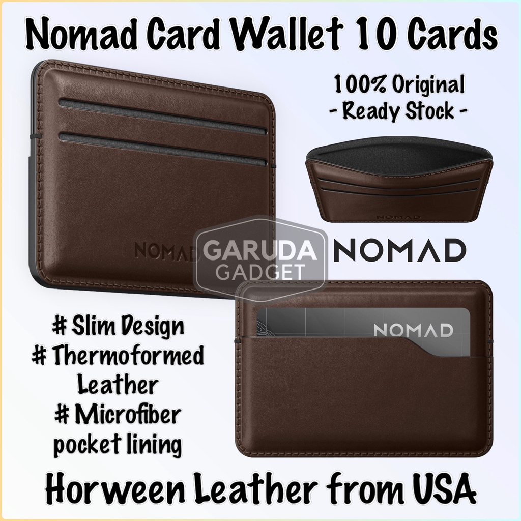 Jual Nomad Card Wallet Slim Genuine USA Horween Leather Minimalist ...