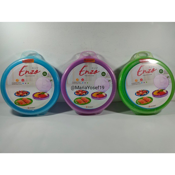 Jual Enzo Plate 4 Pcs in Set ( 11102.TSEN ) | Shopee Indonesia