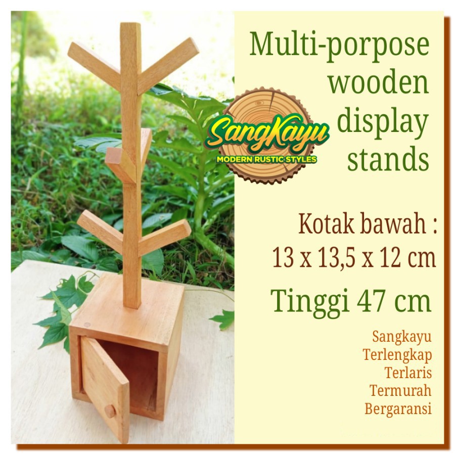 Jual SangKayu Gantungan Kayu Serbaguna Rak Multiporpose Wooden Display ...