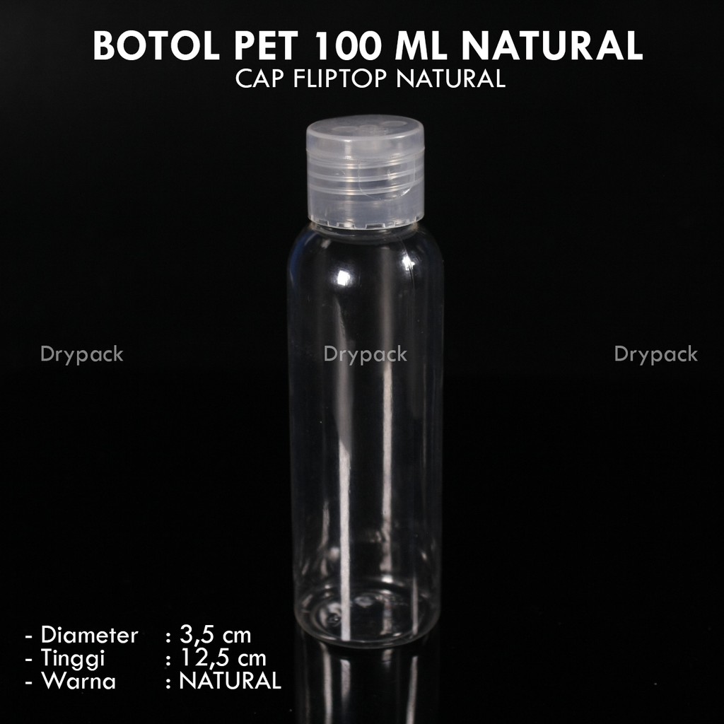 Jual Botol PET 100 ML Natural Fliptop | Shopee Indonesia