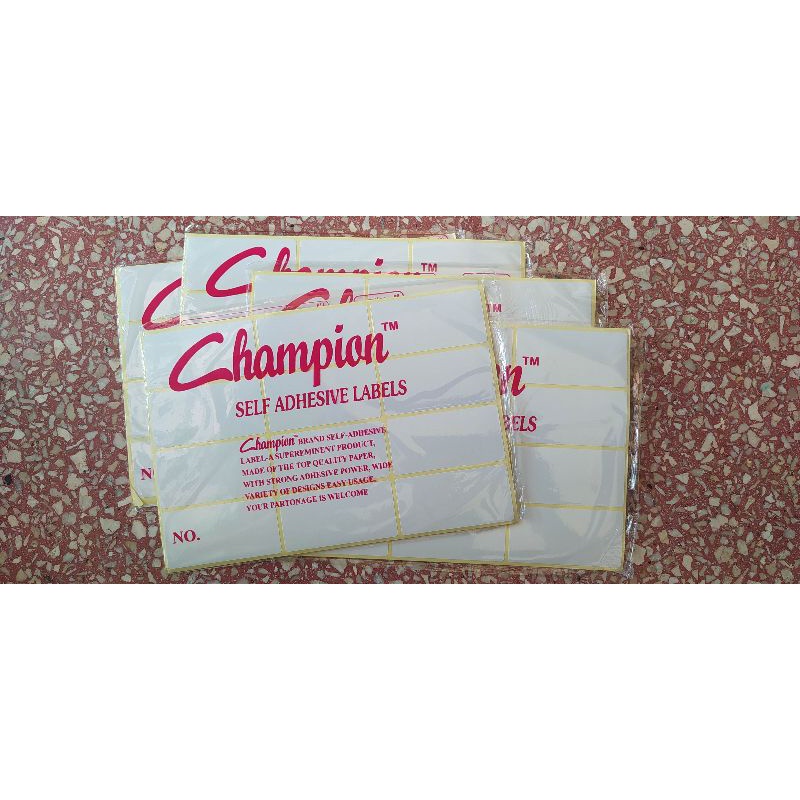 Jual stiker label nama | label undangan champion no 103 | Shopee Indonesia