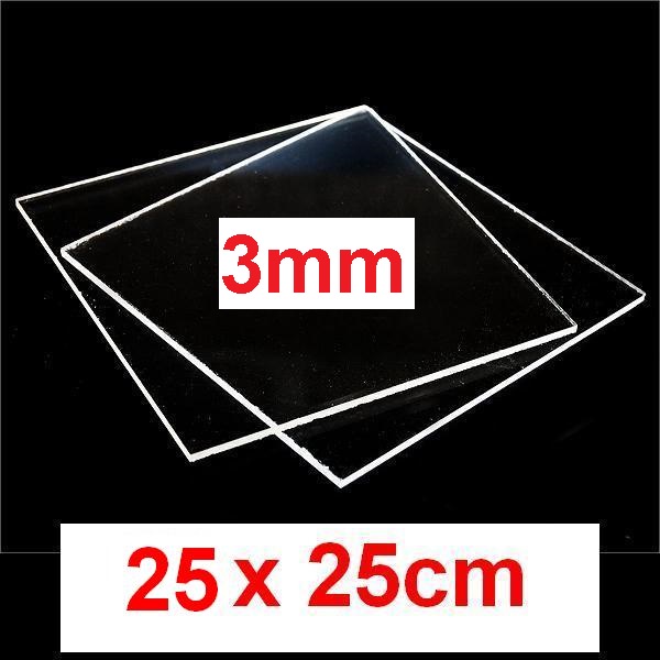 Jual Acrylic / acrilic / akrilik bening, tebal 3mm ukuran 25cm x 25cm ...