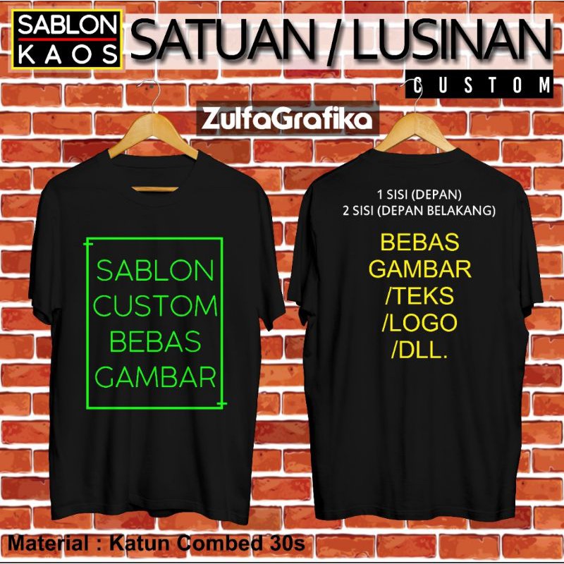 Jual Sablon kaos custom jasa sablon satuan costum | Shopee Indonesia