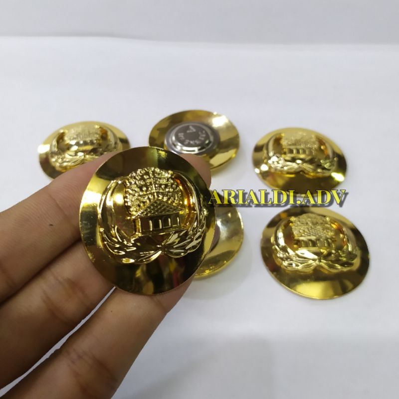 Jual pin korpri cembung sepuh emas kualitas premium magnet | Shopee ...