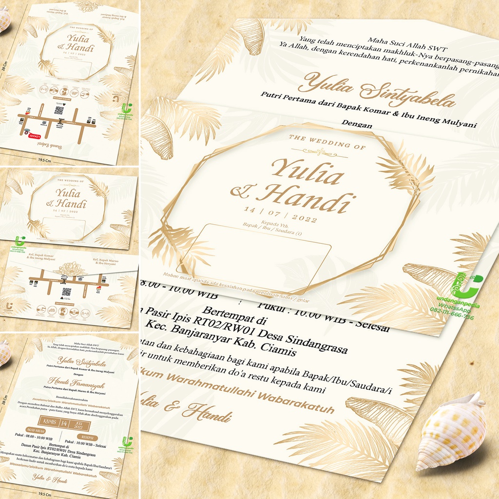 Jual Undangan Pernikahan Semi Amplop Laminating Jasmine Gliter Glossy ...