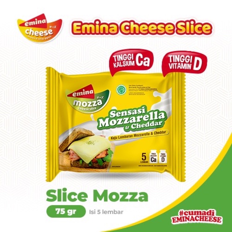 Jual EMINA Slice Cheese Mozza 5's x 15gr | Shopee Indonesia