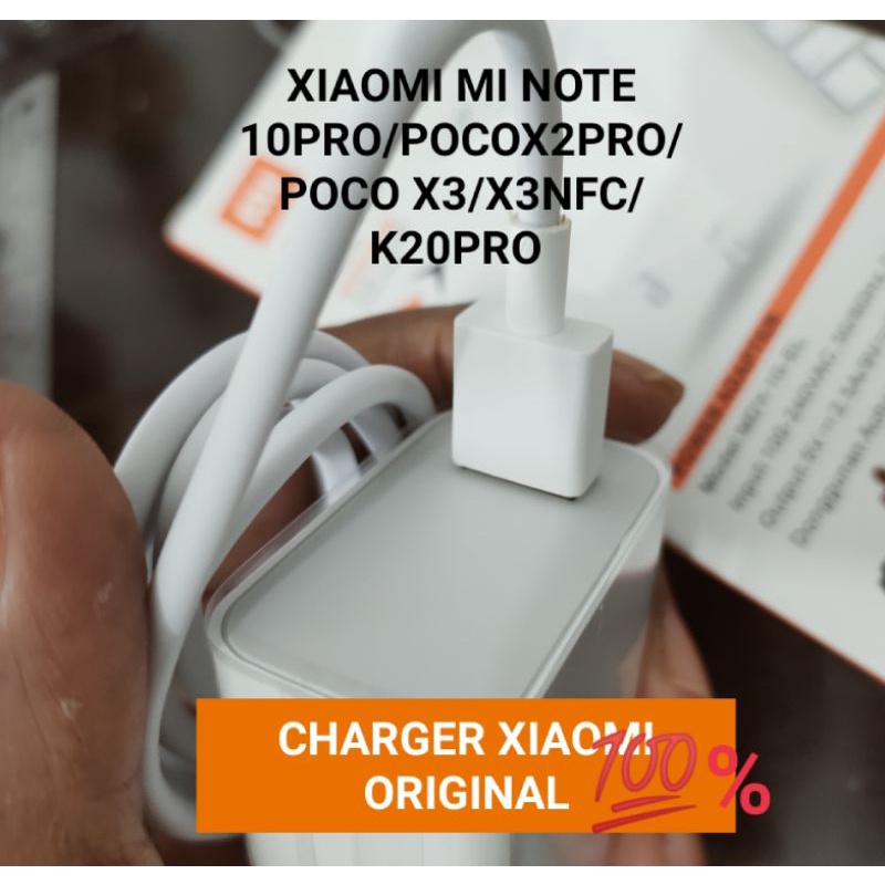 Jual CHARGER XIAOMI NOTE 10PRO/POCOX2PRO/POCO X3/X3NFC/K20PRO ORIGINAL ...