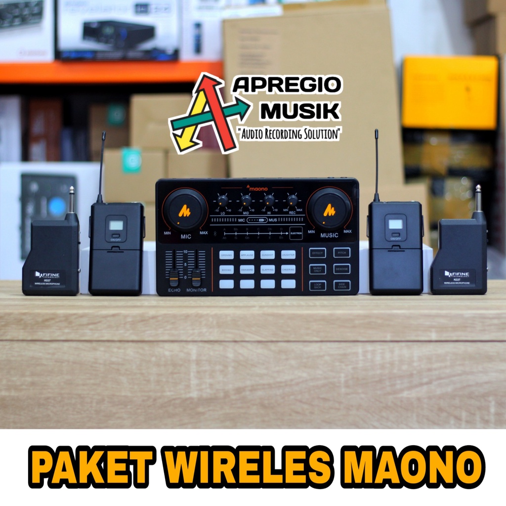 Jual Paket Podcast Wireless Maono AM200 Fifine K037 | Shopee Indonesia
