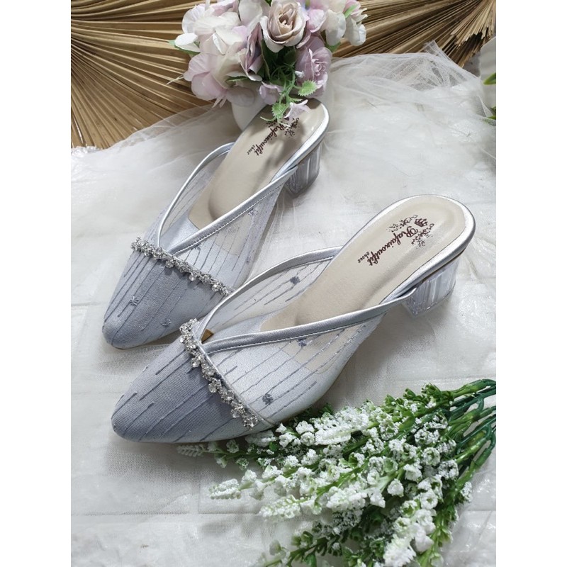 Jual sepatu pesta anesha silver cantik Dan mewah 5cm kaca | Shopee ...