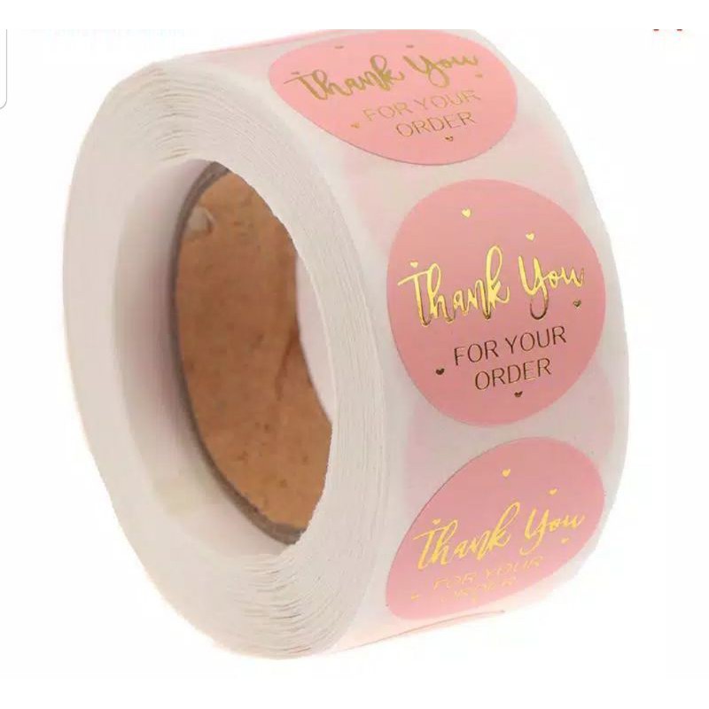 Jual Stiker Label bertulisan Thank You / Stiker Terima kasi | Shopee ...