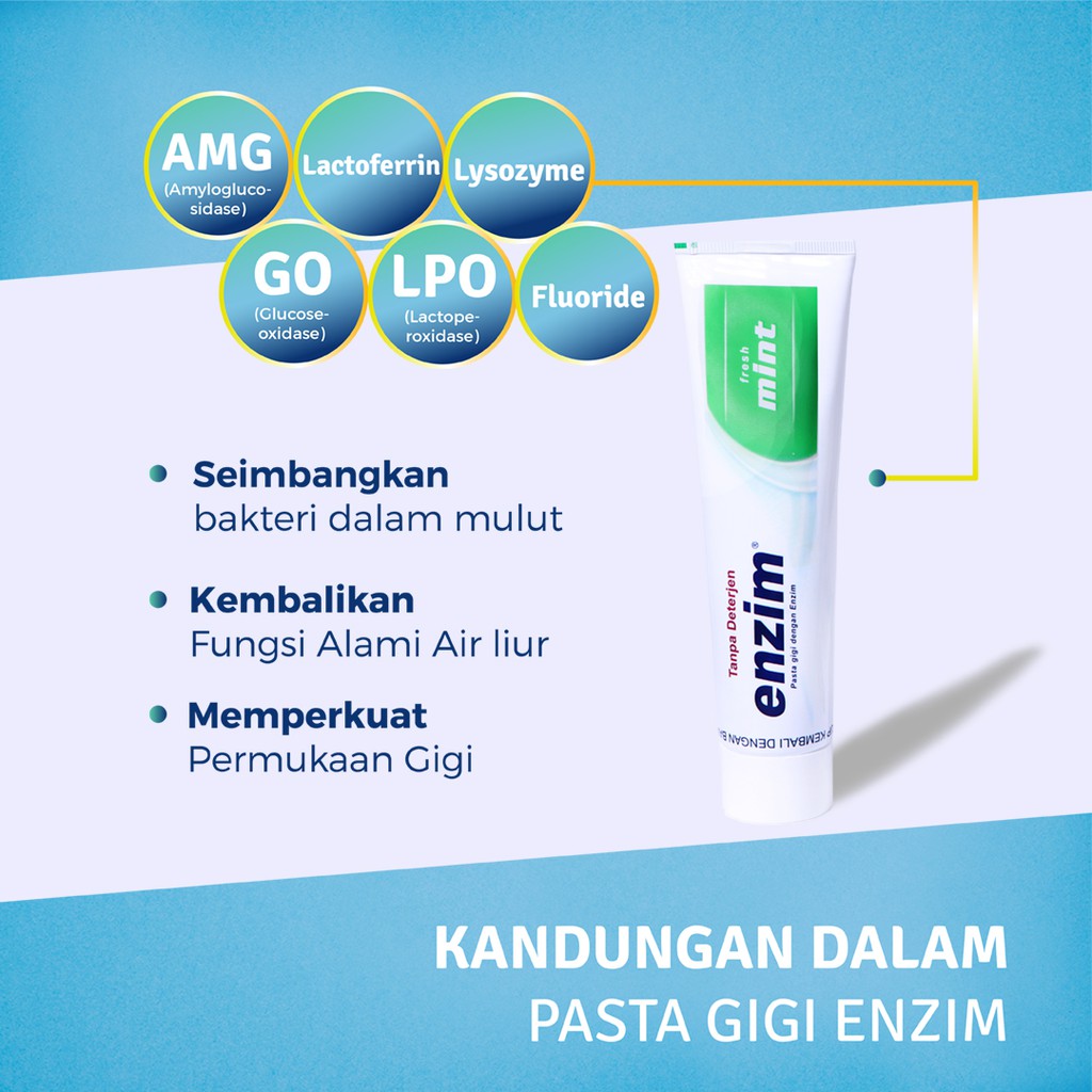 Jual Enzim Pasta Gigi Fresh Mint 160 gr | Shopee Indonesia
