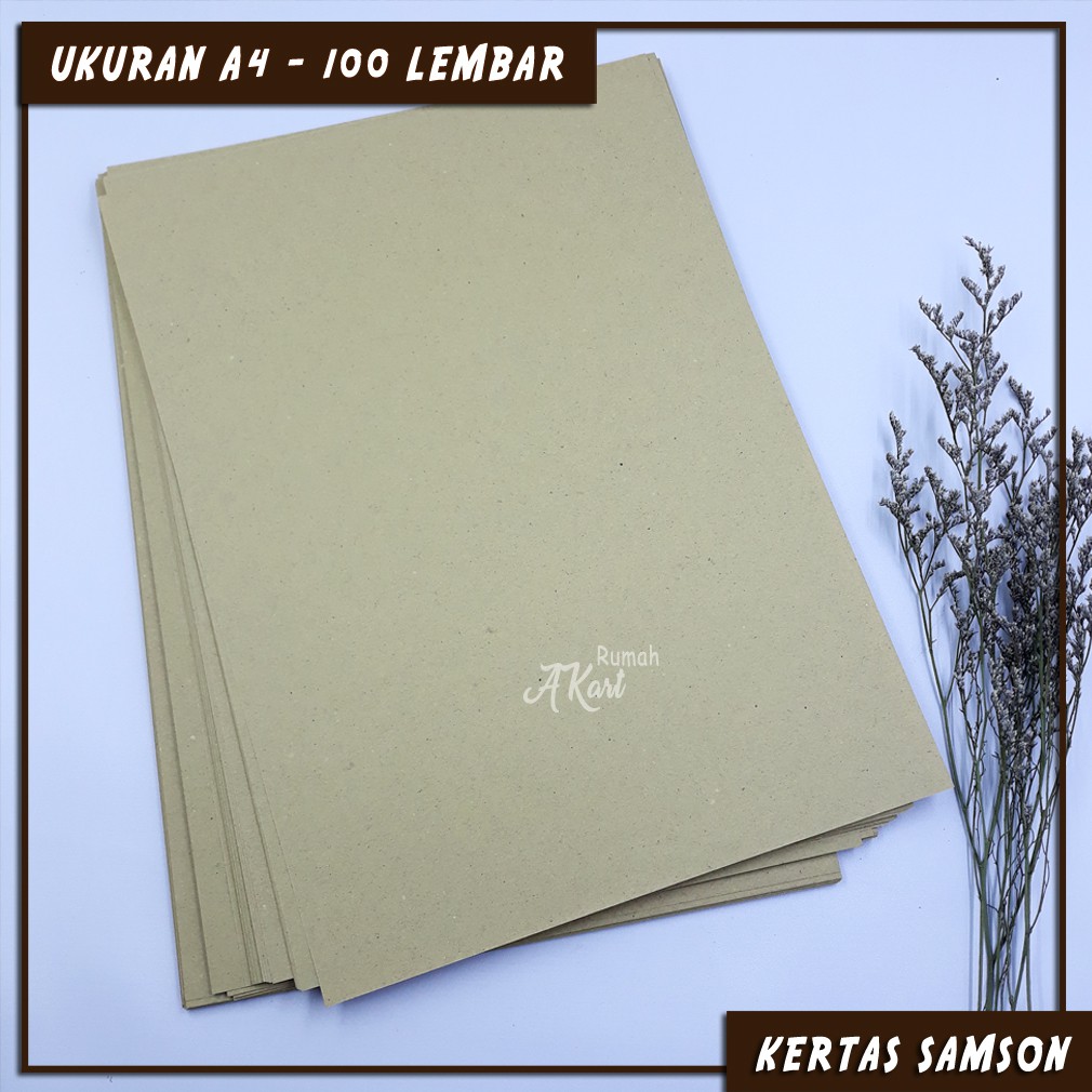 Jual [100 Lembar] Kertas Samson Coklat, Paper Craft Vintage, HVS Coklat ...