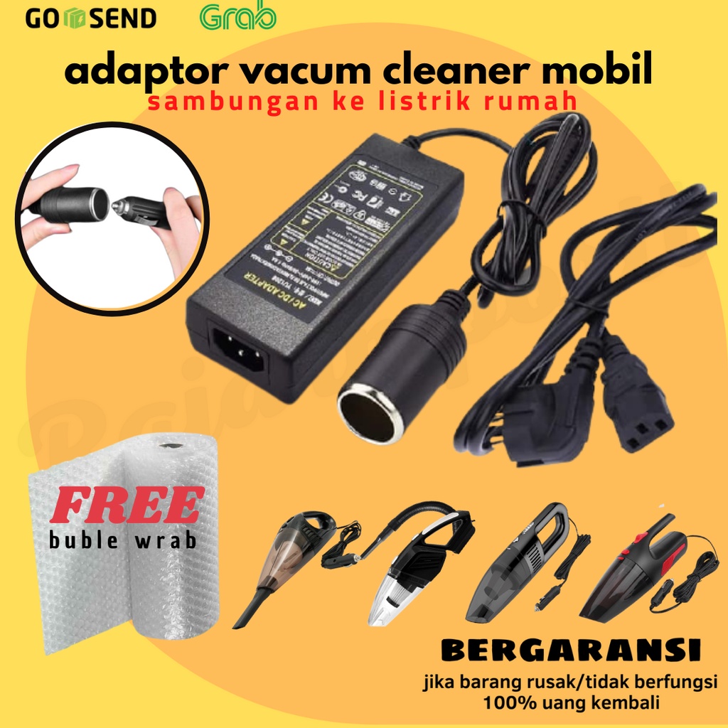 Jual Adaptor colokan Ac DC vacum cleaner mobil ke Listrik Rumah Garansi ...
