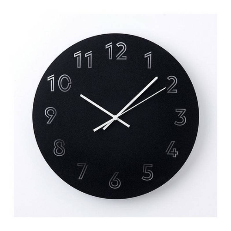 Jual Jam dinding hitam 30 cm Tunnis | Shopee Indonesia