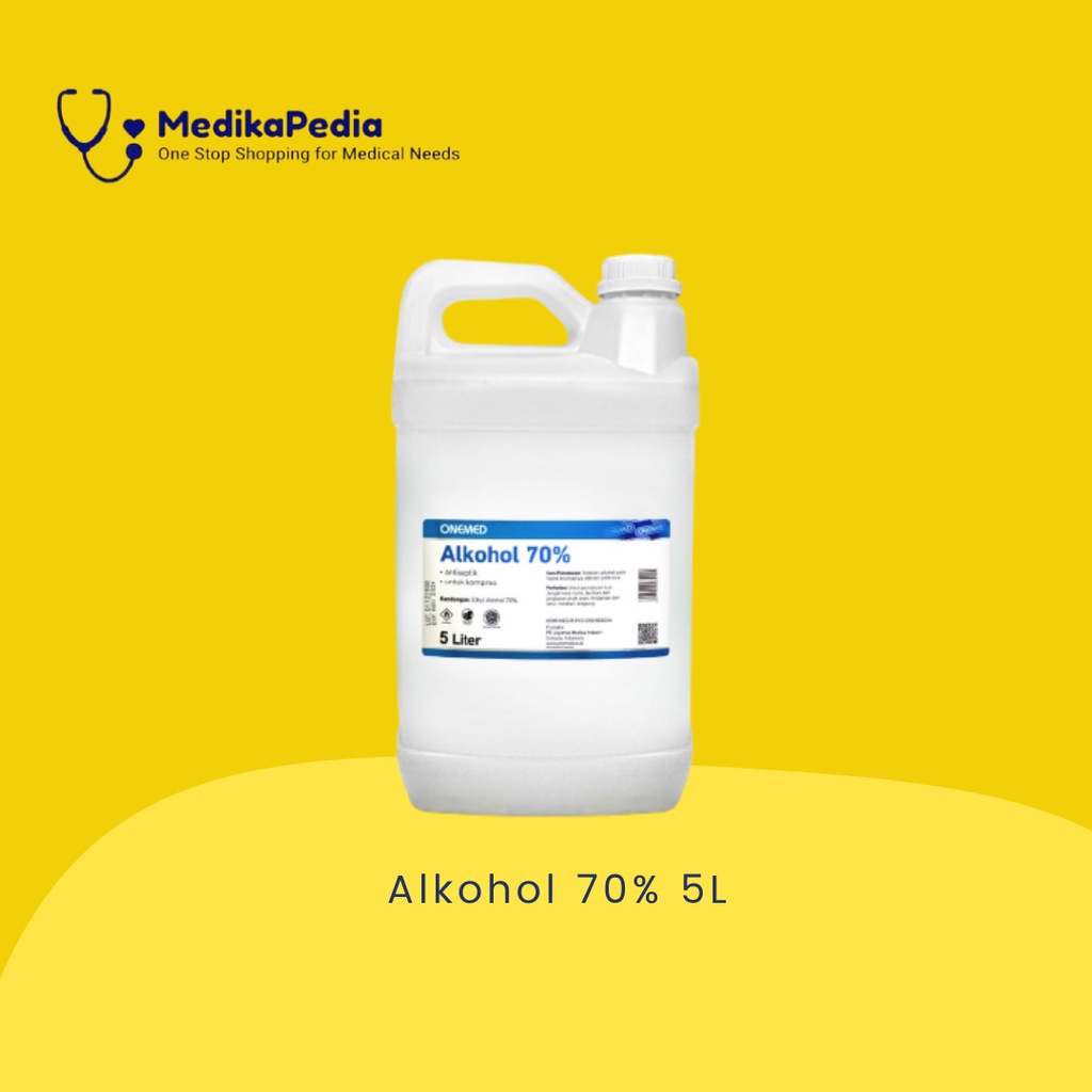 Jual Alkohol 70% Onemed 5 Liter Antiseptic / Alcohol 70 Persen 5L ...