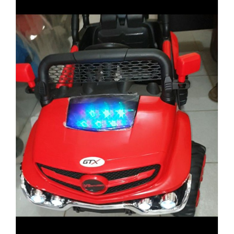 Jual mobil mainan aki jeep model unimog LED mewah | Shopee Indonesia
