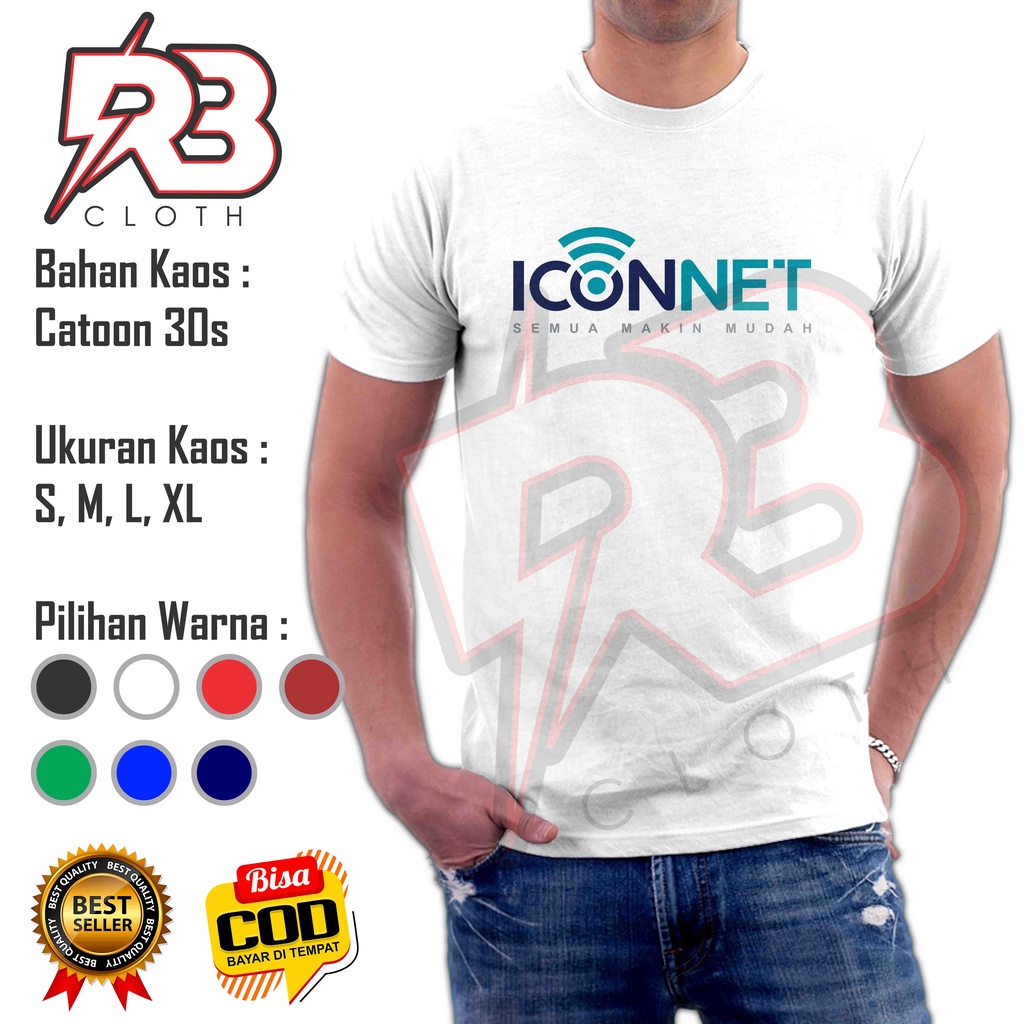 Jual Kaos Iconnet PLN Logo Peduli Internet Indonesia Kaos Distro ...
