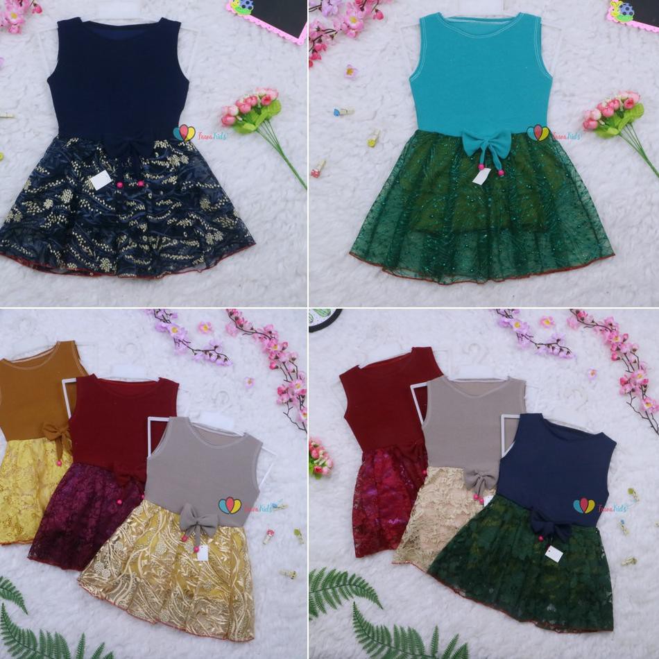 Jual Super Promo CB0K7 Dress Zevana Uk 1-2 Tahun / Dres Brukat Kensi ...