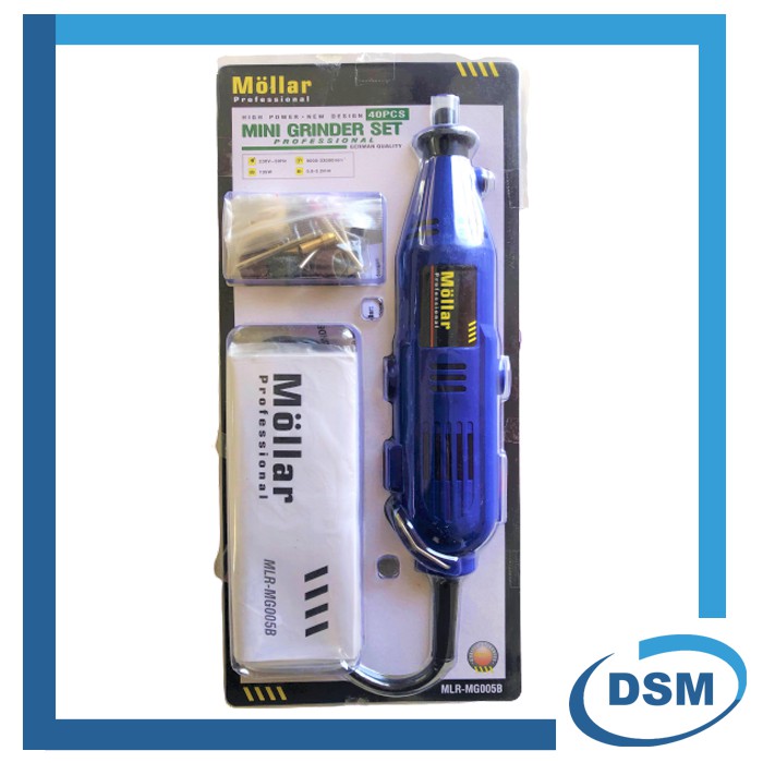 Jual MOLLAR MINI DIE GRINDER SET 40 PCS - GERINDA BOR TUNER LISTRIK ...