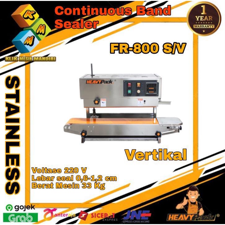 Jual Mesin Segel Press Plastik Continous Murah FR-800SV HEAVYPACK ...