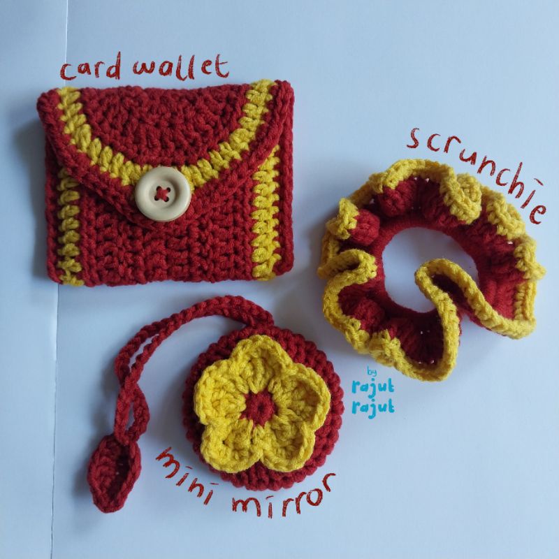 Jual Card Wallet, Scrunchies, dan Mini Mirror Rajut/Crochet (Harry ...