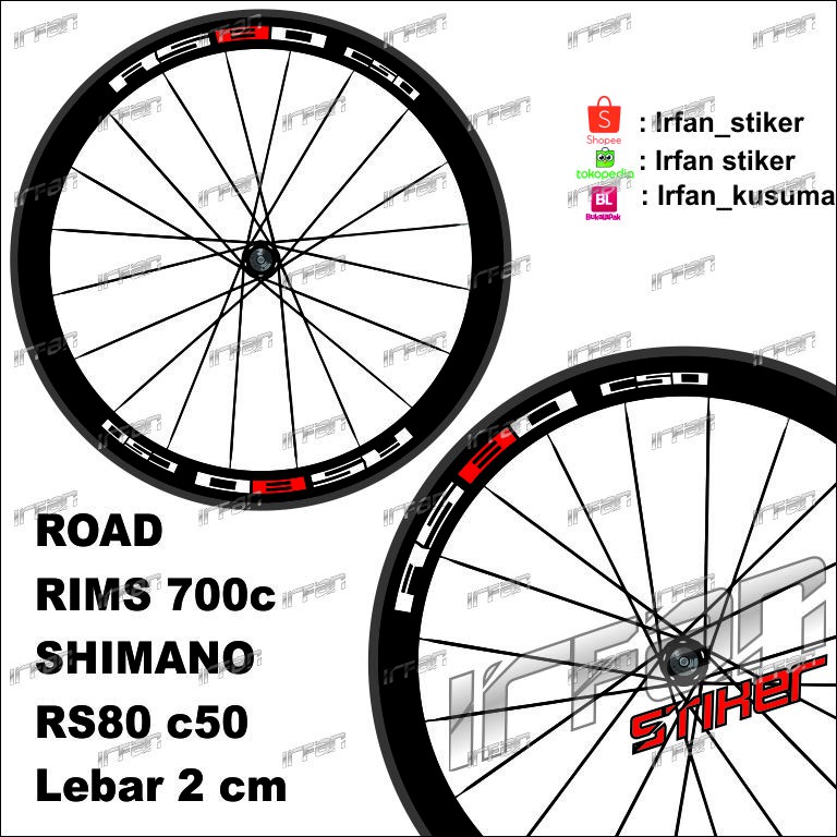 Jual Stiker Decal Rims Shimano Rs80 c50 | Shopee Indonesia