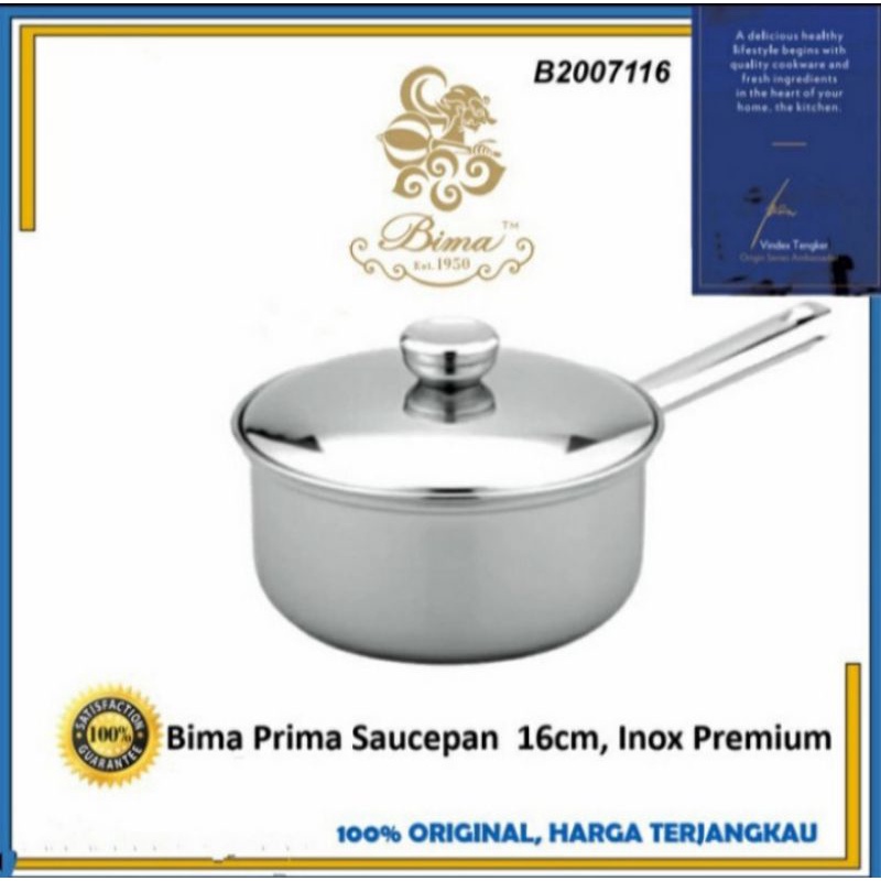 Jual sauce pan 16cm Bima B2007116 /panci susu stainless kap 1,6 L bima ...