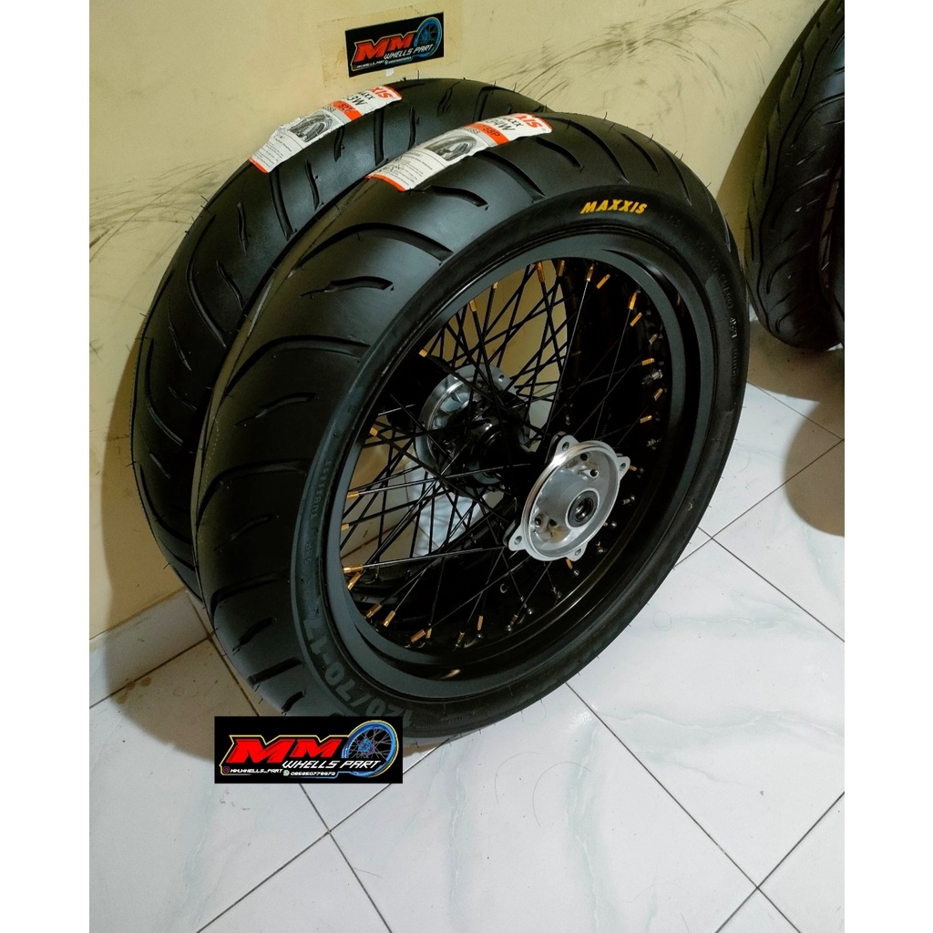 Jual SEPAKET BAN SET, WHEELSET SUPERMOTO KLX / D-TRACKER MURAH, SUDAH ...