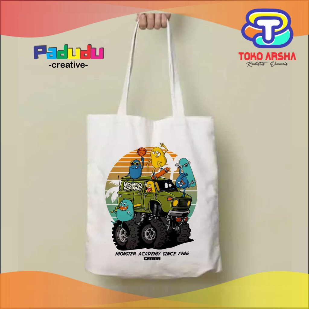 Jual Tas Retro monster academy Resleting Totebag Aesthetic Vintage ...