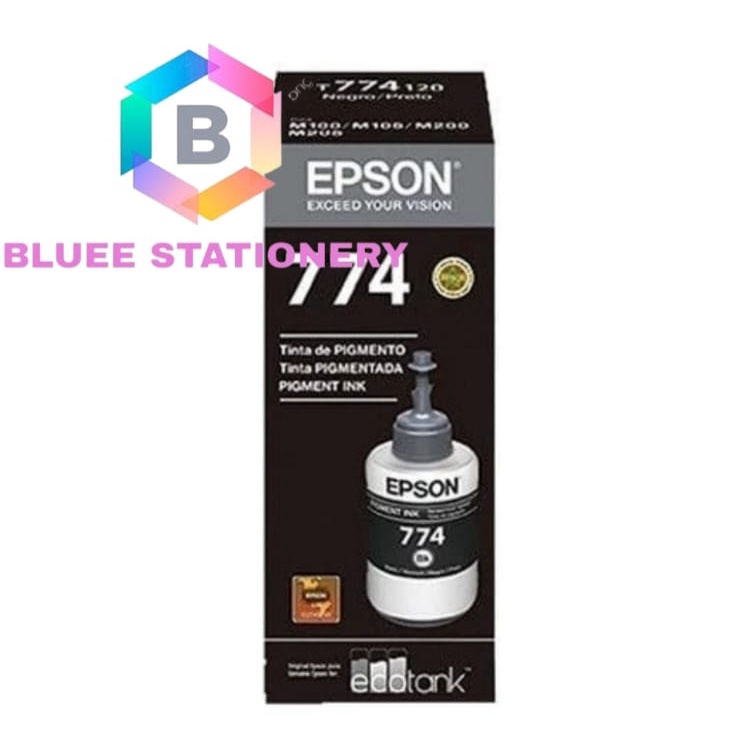 Jual TINTA EPSON 774 BLACK ORIGINAL M100,M200,M205,L1455 - Hitam ...