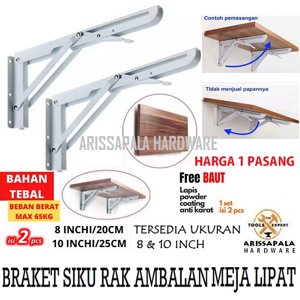 Jual Siku Rak Lipat Penyangga Ambalan Engsel Meja Lipat Braket Siku ...
