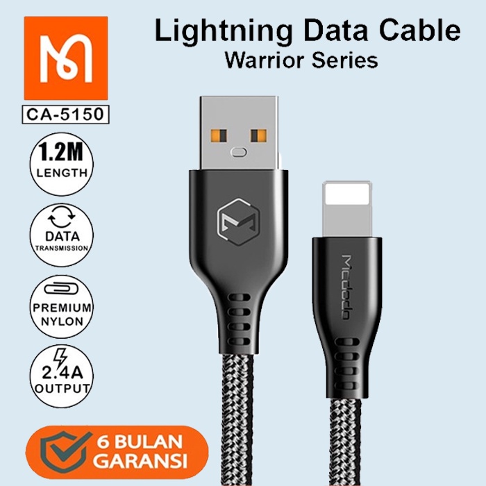 Jual Mcdodo Kabel Charger USB Lightning untuk iPhone 7 8 X XR XS Max Cable Data Powerbank Pendek ...